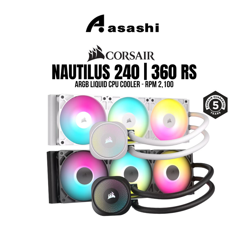 CORSAIR NAUTILUS 240 RS ARGB | NAUTILUS 360 RS ARGB AIO Liquid CPU ...