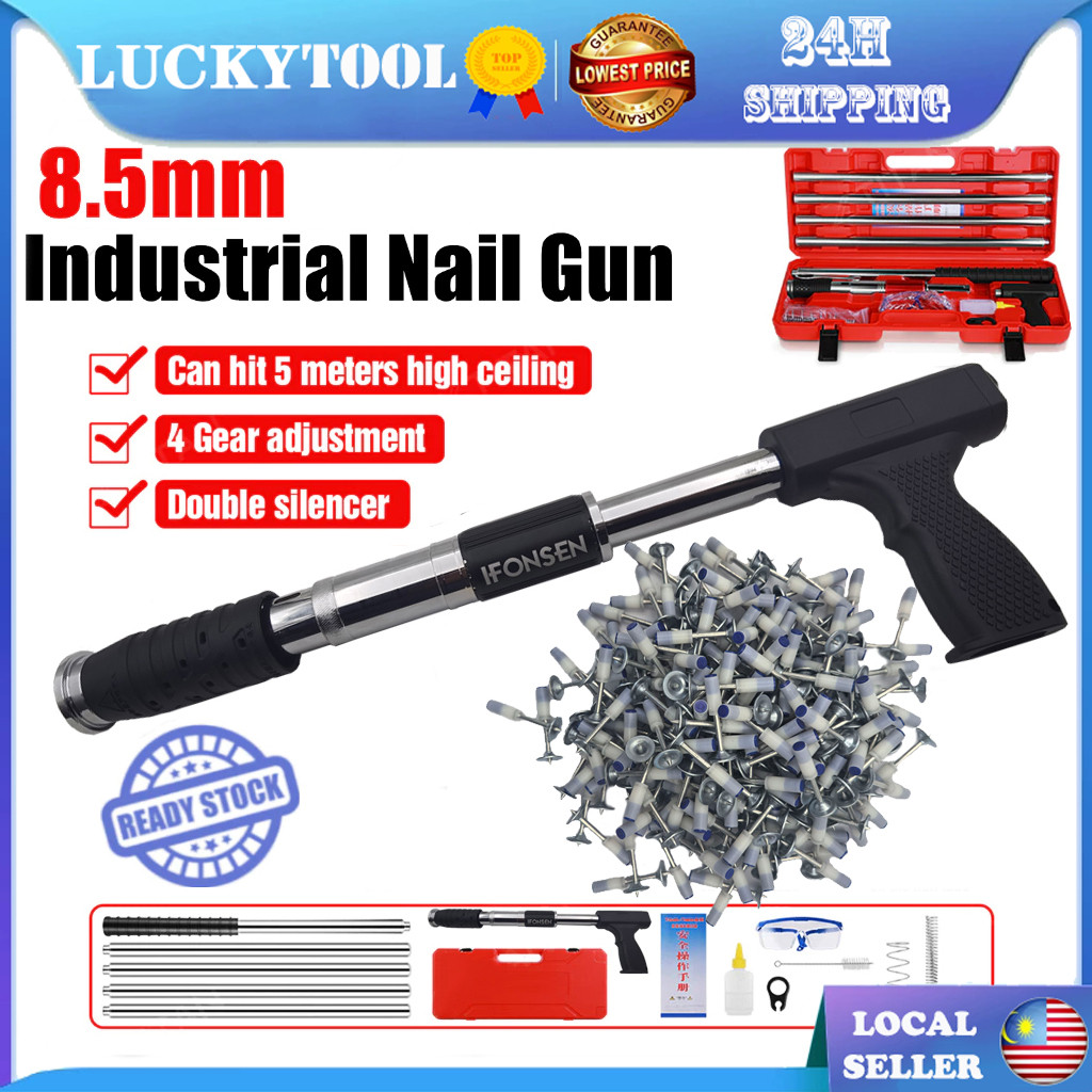 🔥24H🔥IFONSEN 8.5mm Extendable Manual Steel Nail Gun Heavy Duty ...