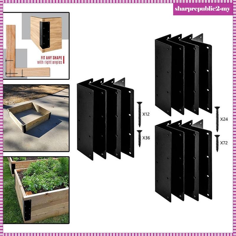 [SharprepublicefMY] Raised Garden Bed Corner Brackets with Metal Raised ...