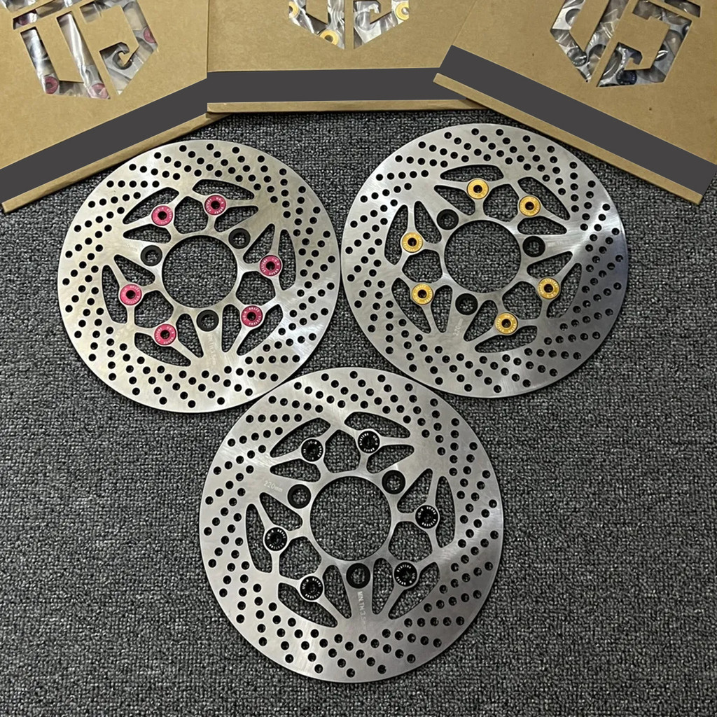 Universal 220mm Motorcycle Brake Disc Floating Disk Rotor Brake 3 Hole ...