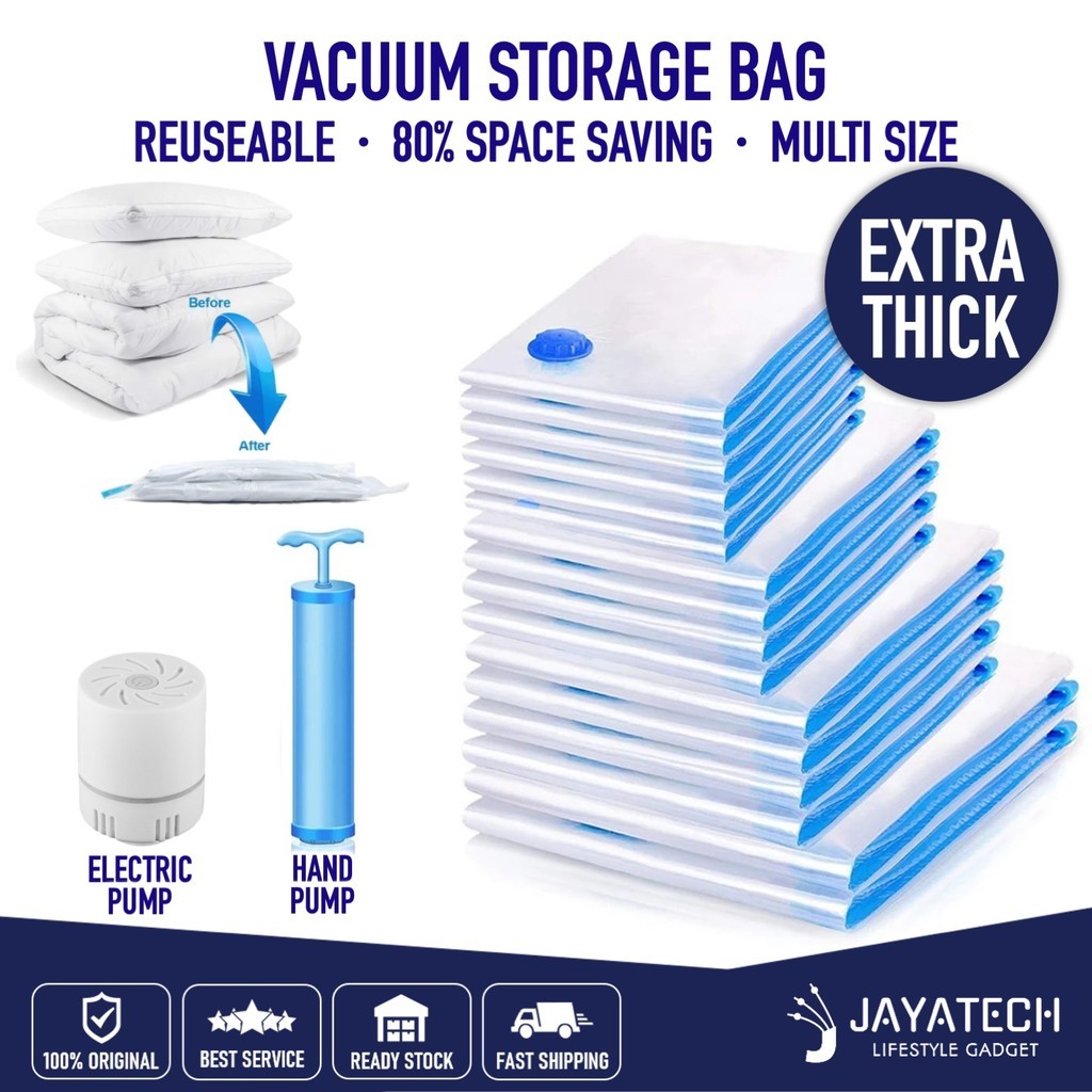 VACUUM BAG REUSABLE VACUUM STORAGE BAG VACUUM PLASTIC BAG BEG VAKUM ...