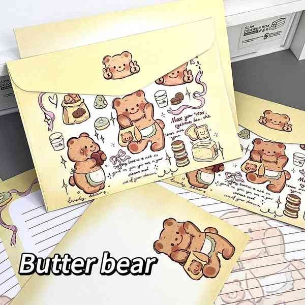 kad kahwin murah kad kahwin Kartun comel mentega beruang sampul surat ...