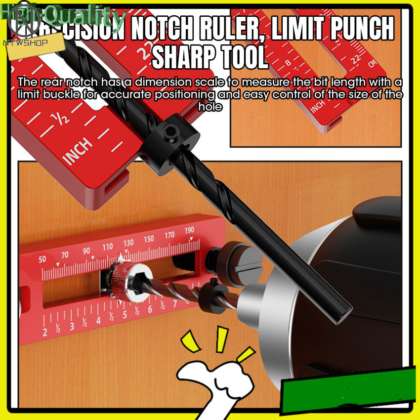 Metric/Inch Handle Template Jig Drill Guide Cabinet Handle Knob ...