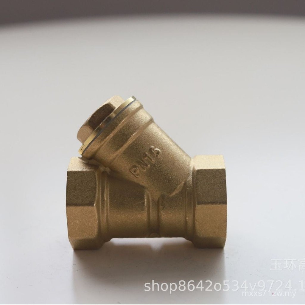 Yinli tembaga y-type filter dalaman manual injap air bersih berulir ...