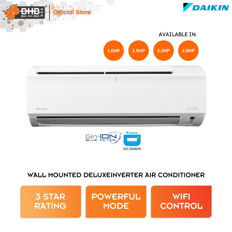 Daikin Standard Non Inverter Air Conditioner FTV-P R32 1.0/1.5/2.0/2 ...