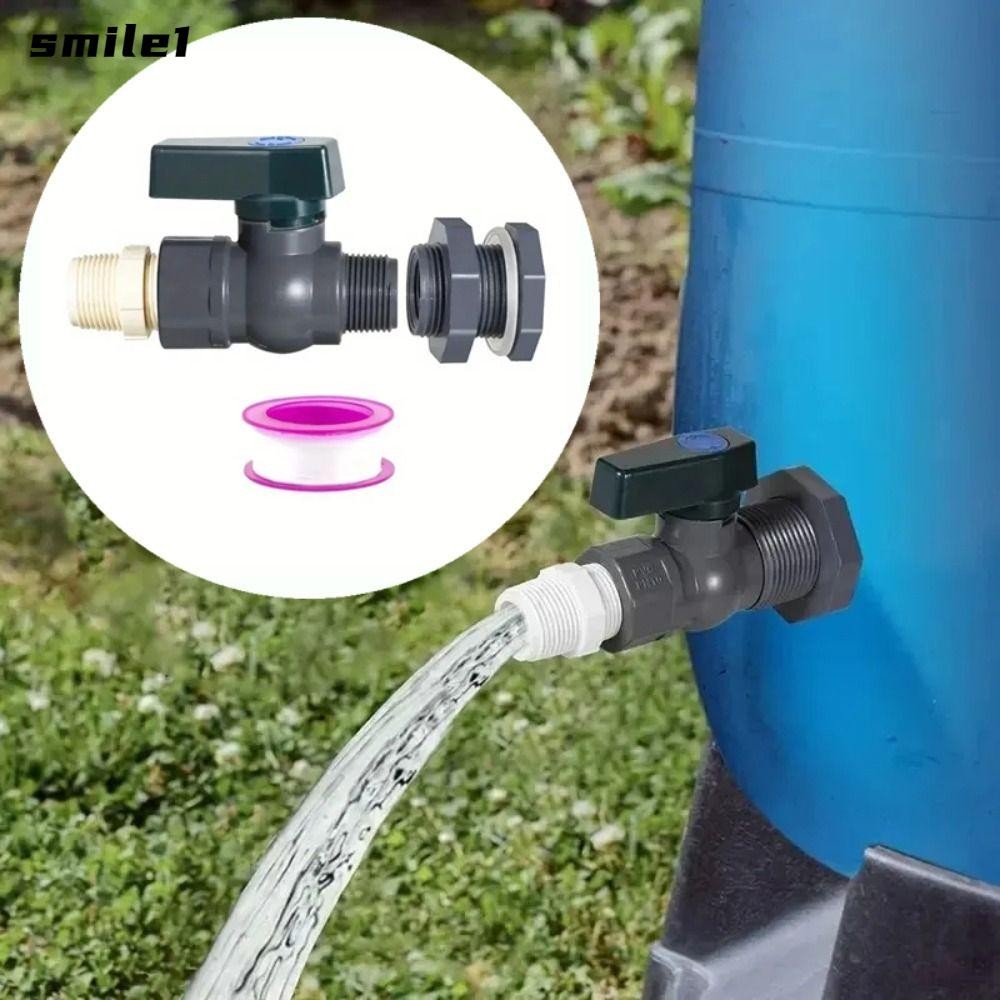 SMILE Rain Barrel Valve, PVC With Inner Connection Rain Barrel Diverter ...