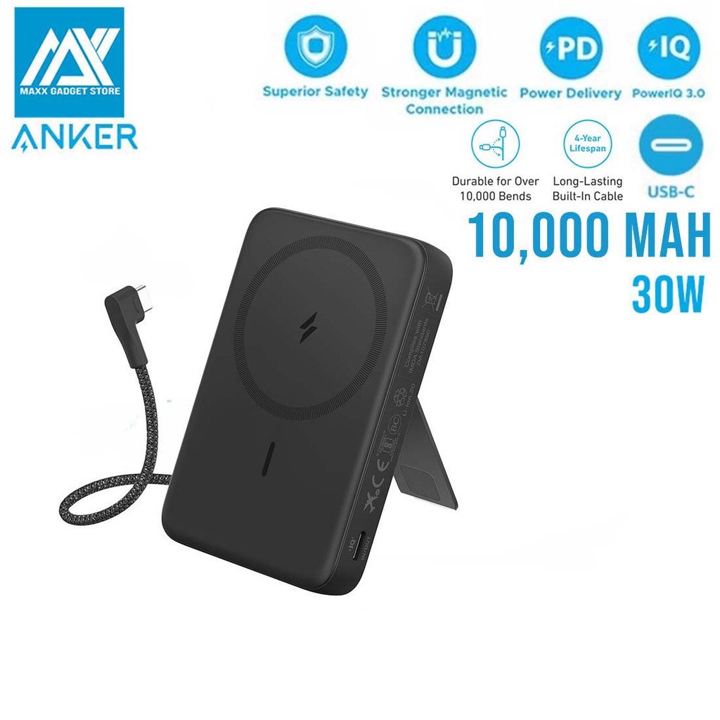 Anker Zolo A1685 Magnetic Power Bank, 10,000mAh Wireless Portable ...