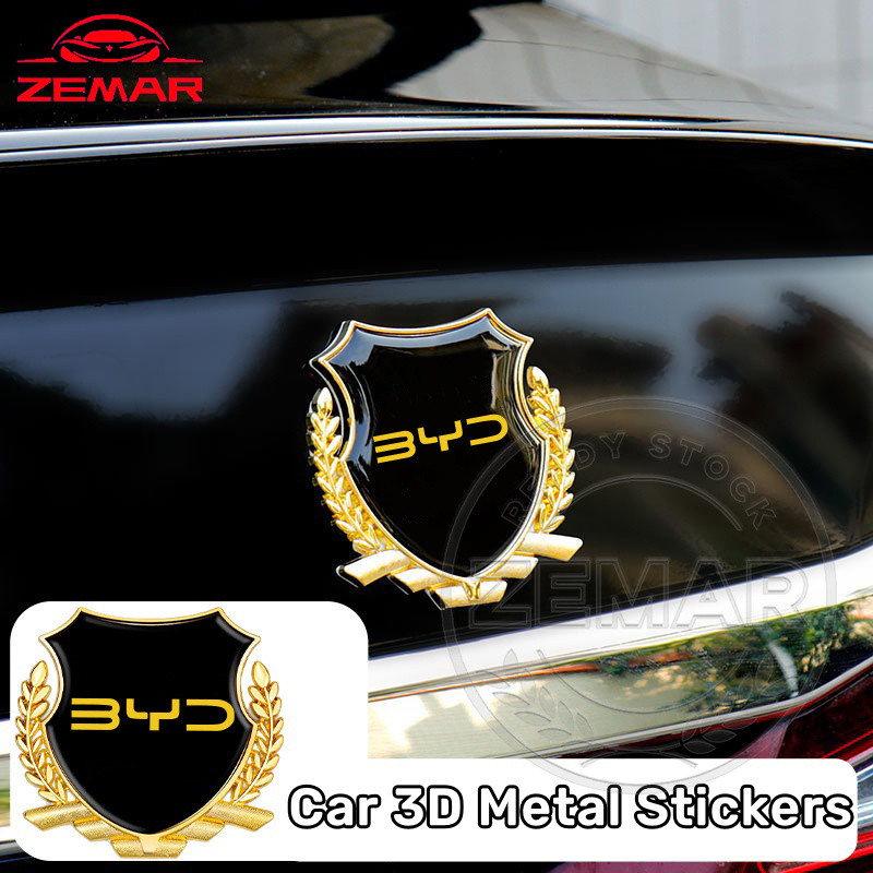 BYD Car 3D Stereo Car Logo Side Window Side Door Badge Metal Stickers ...