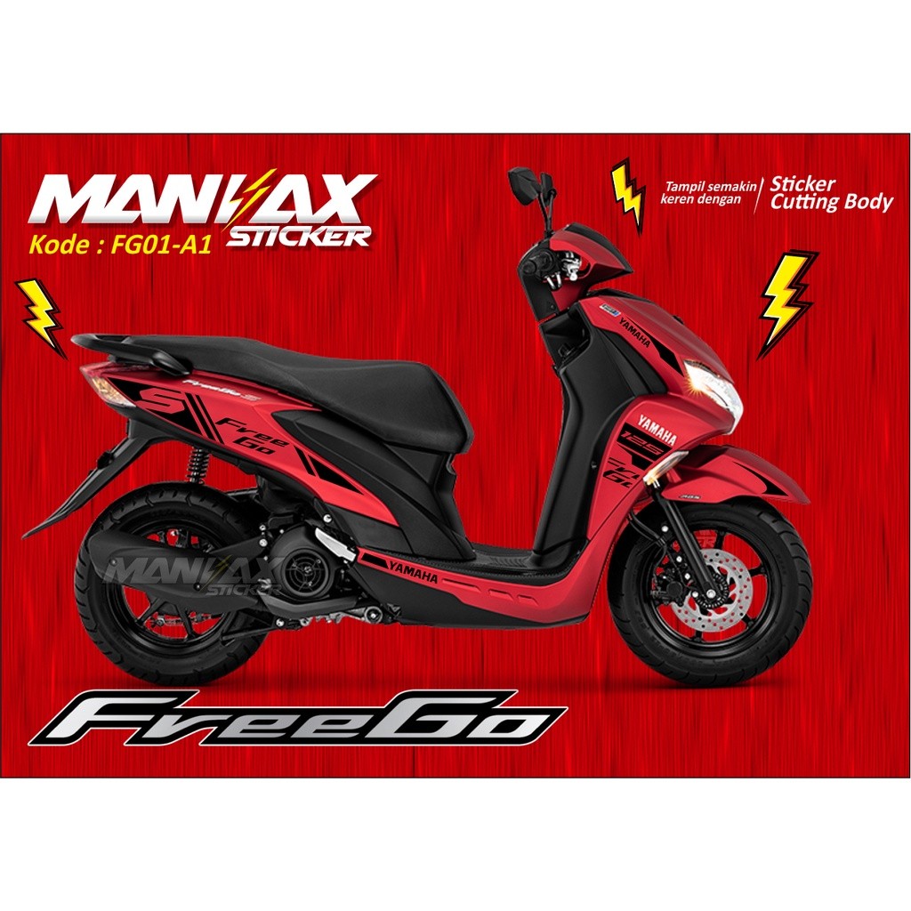 Cutting STICKER YAMAHA FREEGO - STRIPING STICKER FREEGO SPORTY - FG01 ...