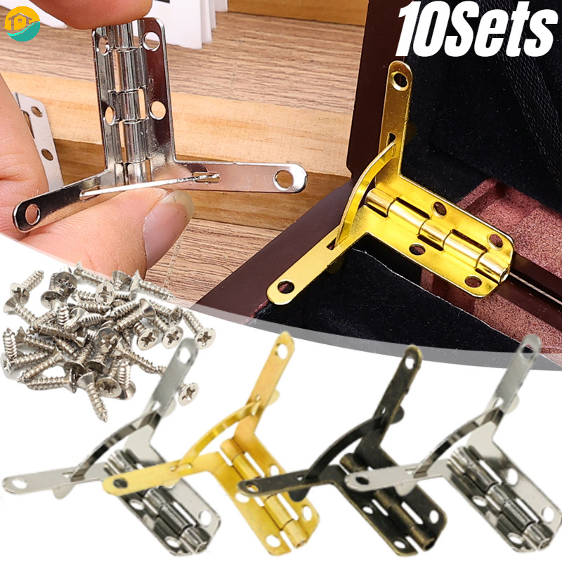 10Sets L Shape Type 90 Degree Support Spring Hinges Universal Furniture ...