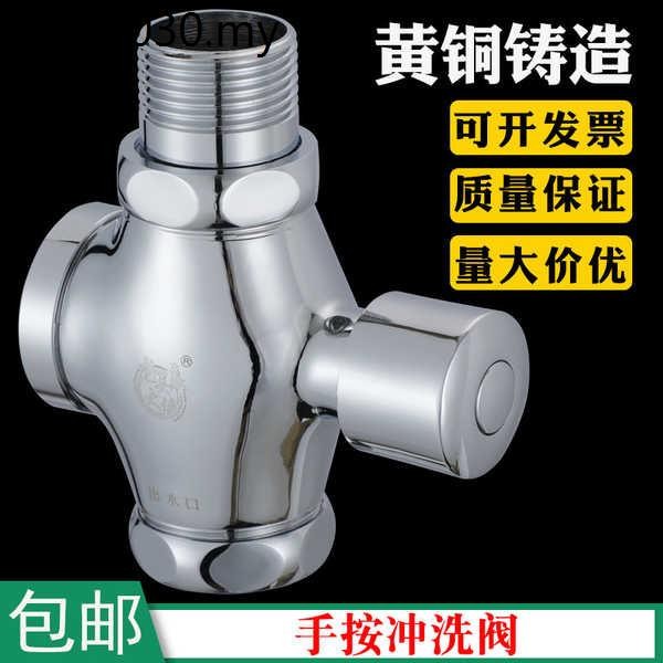 Delay Hand-Push Flush Valve Copper Squat Toilet Flush Valve Toilet ...