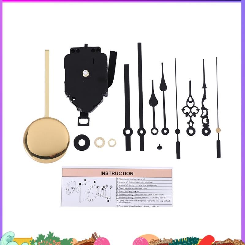 DIY Pendulum Clock Movement Mechanism with 3 Pairs Different Hands ...
