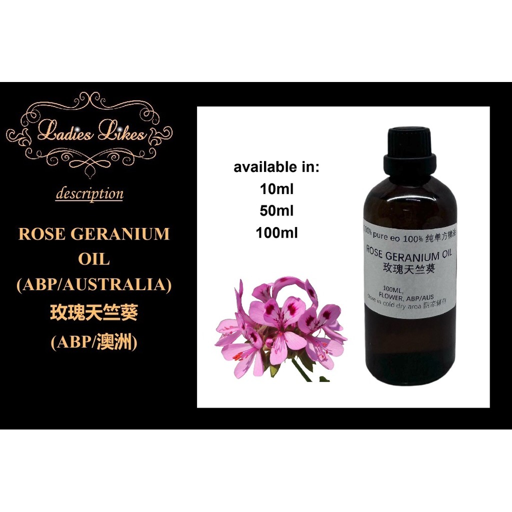 (msia stok) ROSE GERANIUM ESSENTIAL OIL (ABP/AUSTRALIA) - for soaping ...