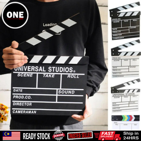 Movie video scene clapboard wooden recording board script board ...