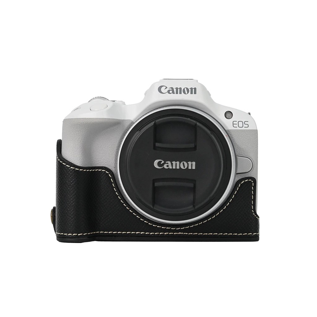 Pu Leather Silicone Case Camera Bag Half Body For Canon EOS R50 R100 ...