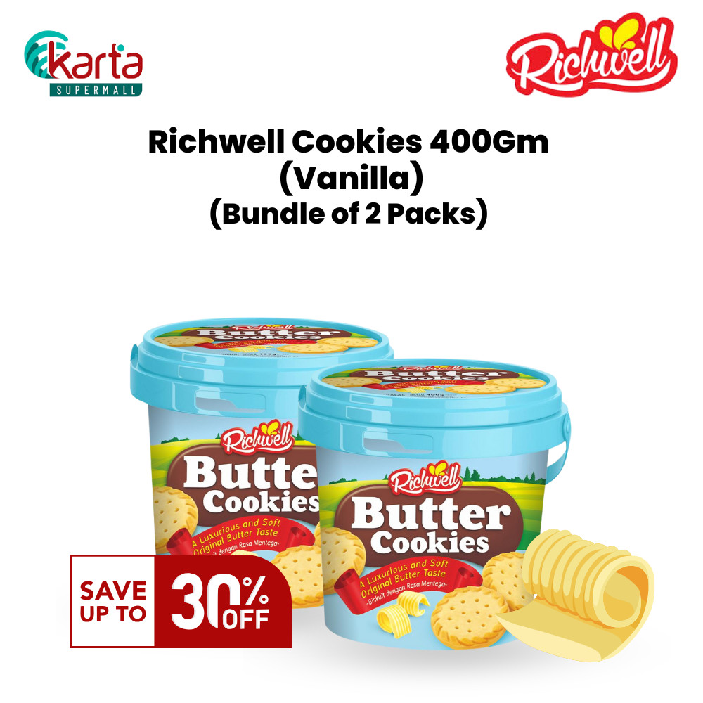 Richwell Cookies 400Gm Butter (Bundle Of 2 Packs) (EXP: 10 & 18 JULY ...