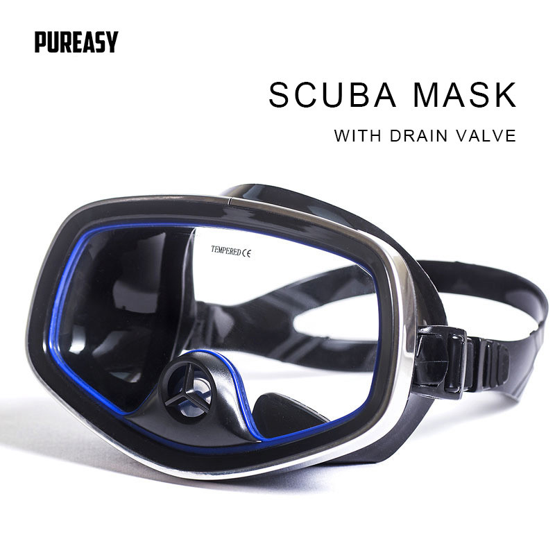 Adult Scuba Diving Mask with Wide View & Drain Valve – Leakproof ...