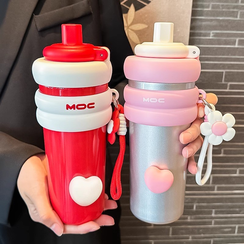 Big Mac Thermos Cup Large Capacity Water Cup Girls 2025 New Style Ice ...