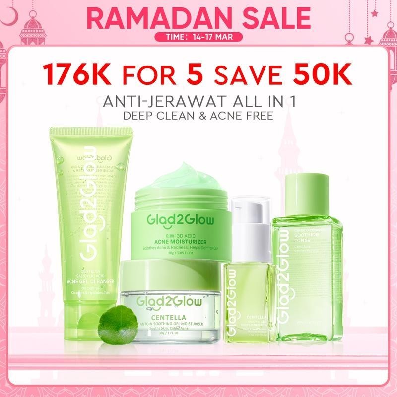 Ready 【Deep Acne】Glad2Glow Deep Acne Bundle All In 1- 2/3/4/5 Pcs ...