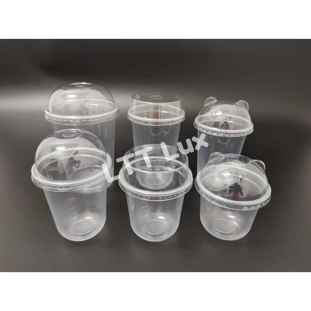 PP Clear Cup / U Cup (50pcs±) / Disposable Plastic Cup / Milk Tea Tea / Boba Cup / Cawan Plastik ...