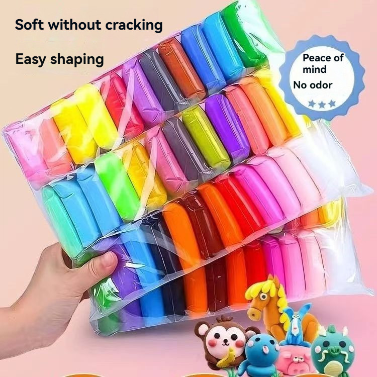 [Children's Day gift]Ultra light clay 48 color boxed set rubber clay ...