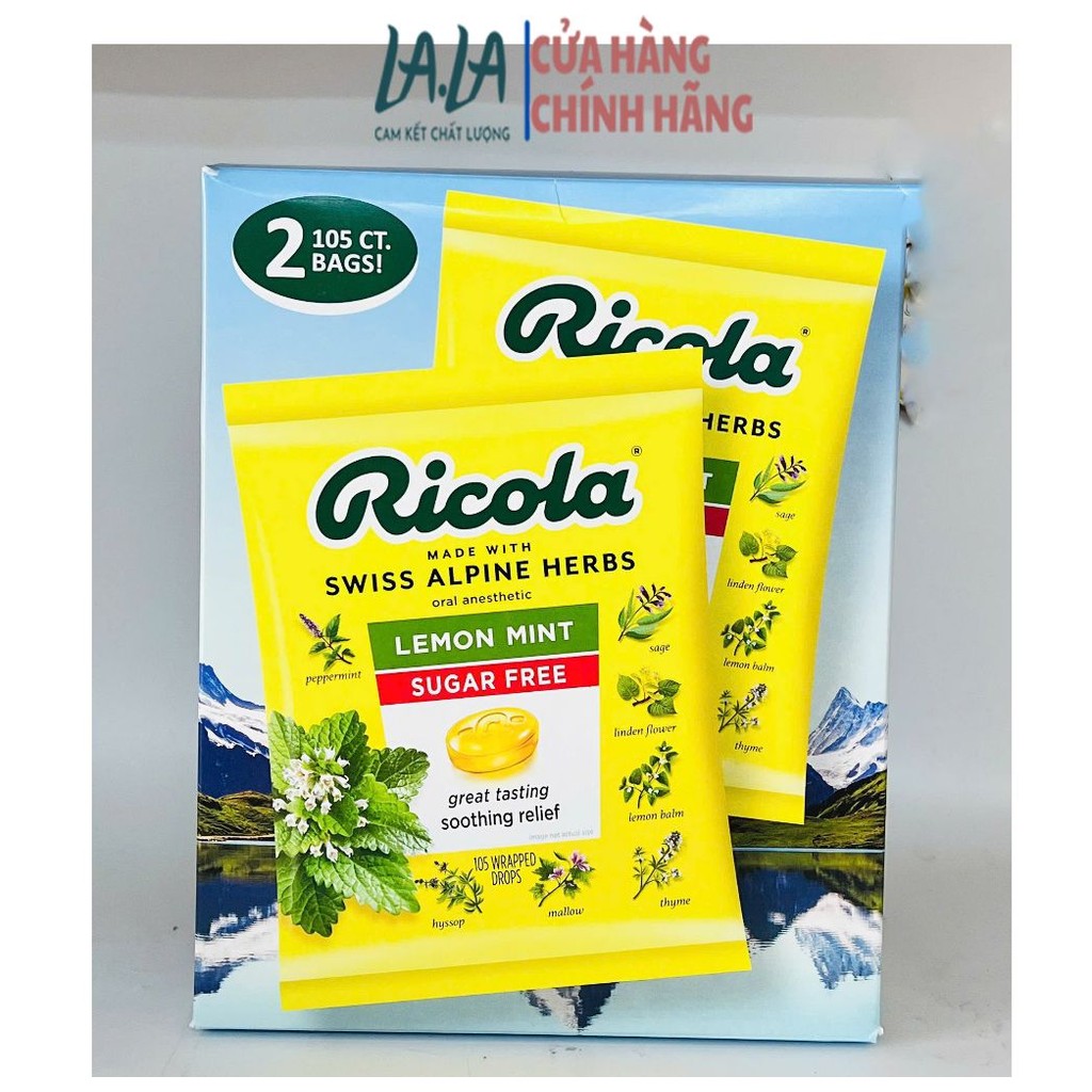 Ricola Lemon Mint Sugar Free Sugar Free Candy 105 tablets | Shopee Malaysia