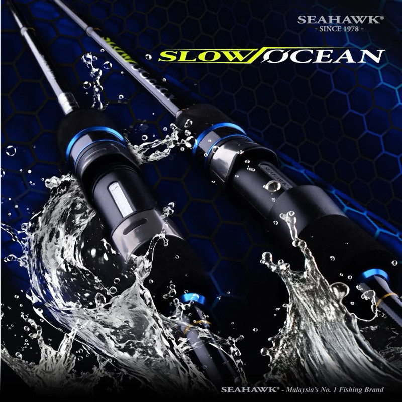 AhKaw 2025 SEAHAWK SLOW OCEAN JIGGING SPINNING BAITCASTING FISHING ROD ...