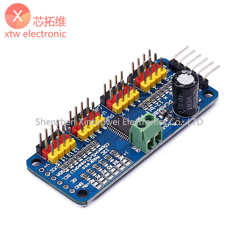 16 Channel PWM Servo Servo Drive Board Robot Controller IIC Interface Driver Module PCA9685 ...
