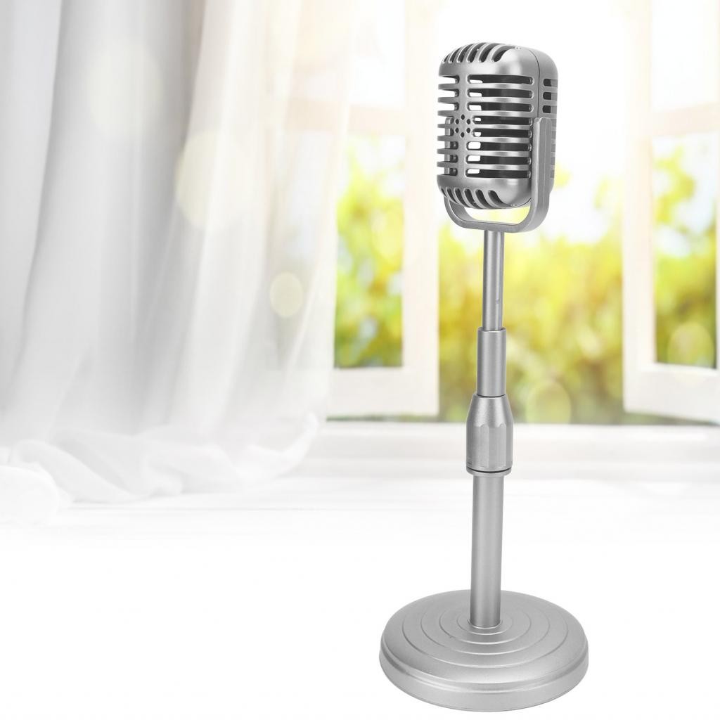 Vintage Microphone Model with Stable Base Retro Style Mic Prop Set for ...