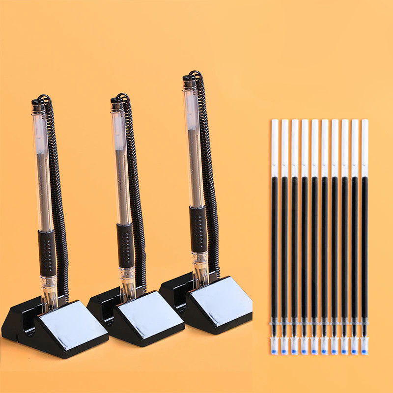 3Pen+10Refill Set Desktop Pen Replaceable Refill Bank Hospital Hotel ...