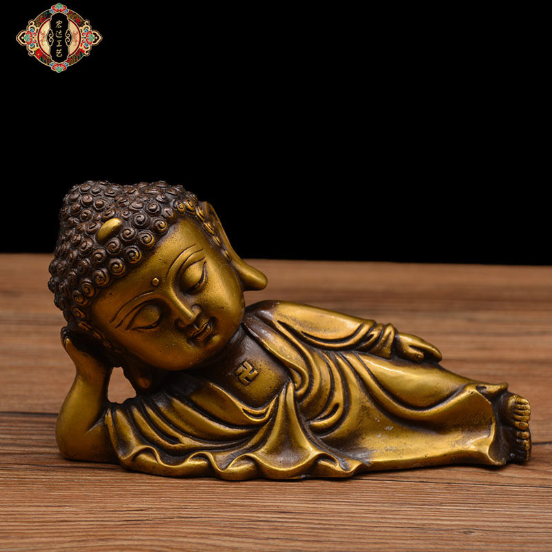 Hongda gangsa penuh Kecil Maitreya Buddha Berbaring Patung Gangsa alat ...