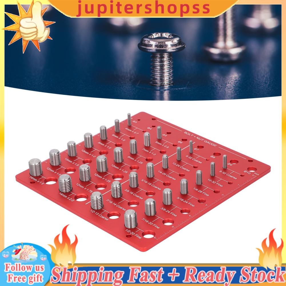 Jupitershopss Thread Checker Clear Markings 8 Bit Size Holes Aluminum ...