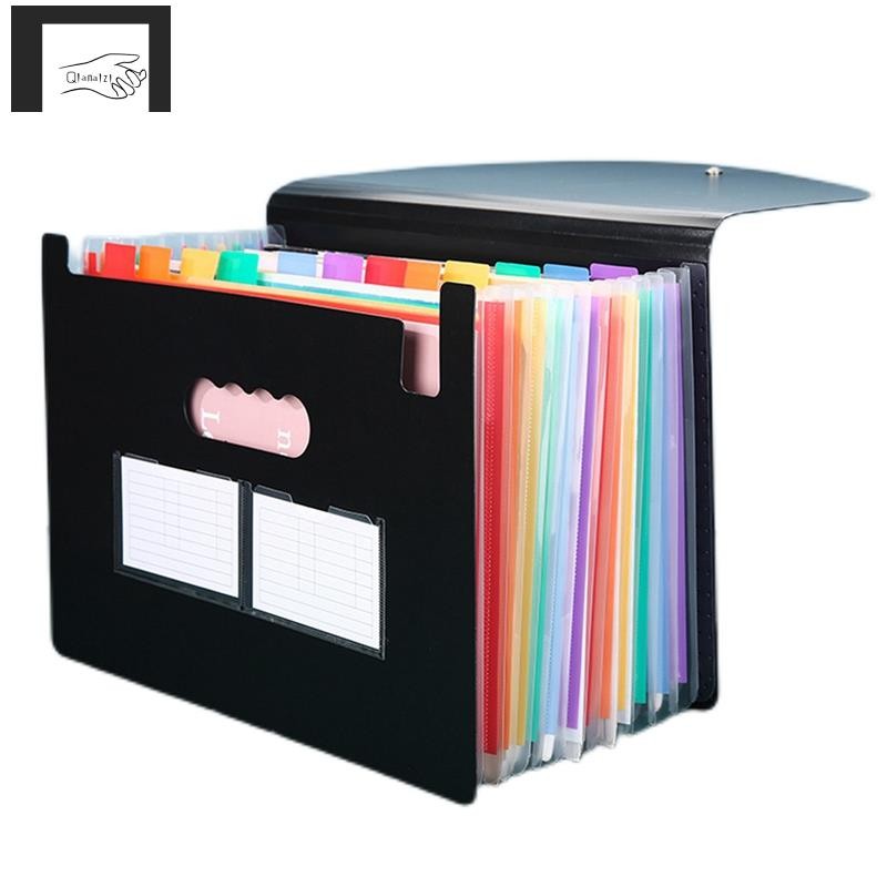 1 Piece 13 Pockets Expanding File Folder A4 Expandable File Organizer ...