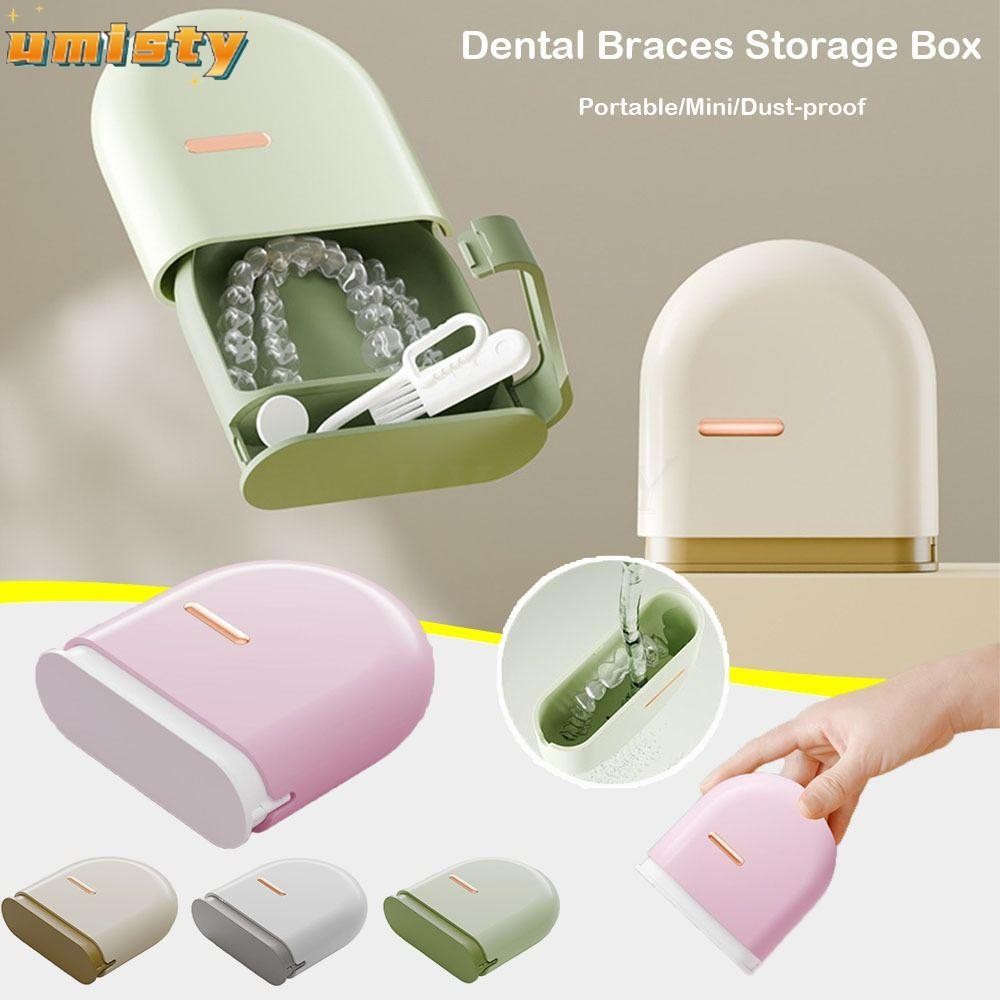 UMISTY Denture Retainer Container, Mini Portable Braces Storage Box ...