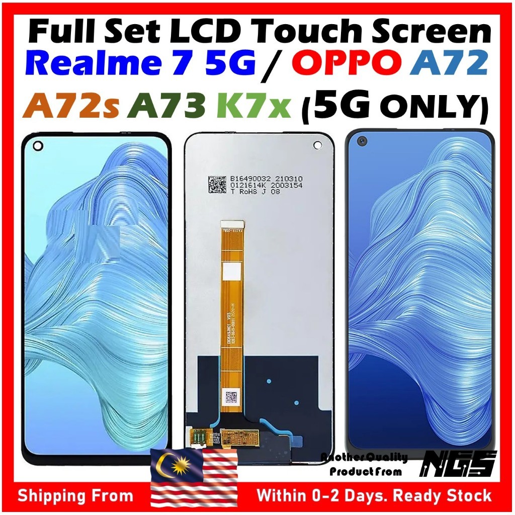 ORl NGS Brand Full Set LCD Touch Screen for REALME 7 5G / OPPO A72 5G / OPPO A73 5G / OPPO A72s ...