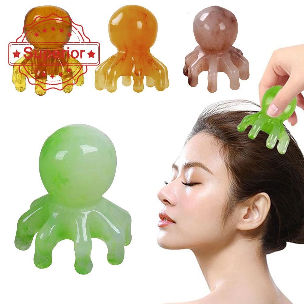 Resin Octopus Comb Head Women's Massager Meridian Scalp Massage Tool ...
