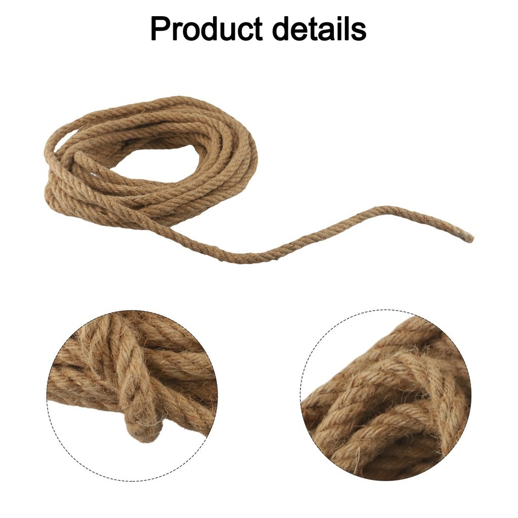 (THEBEST) Jute Rope Natural Jute Twine 12mm Hemp Rope Cord Craft for ...