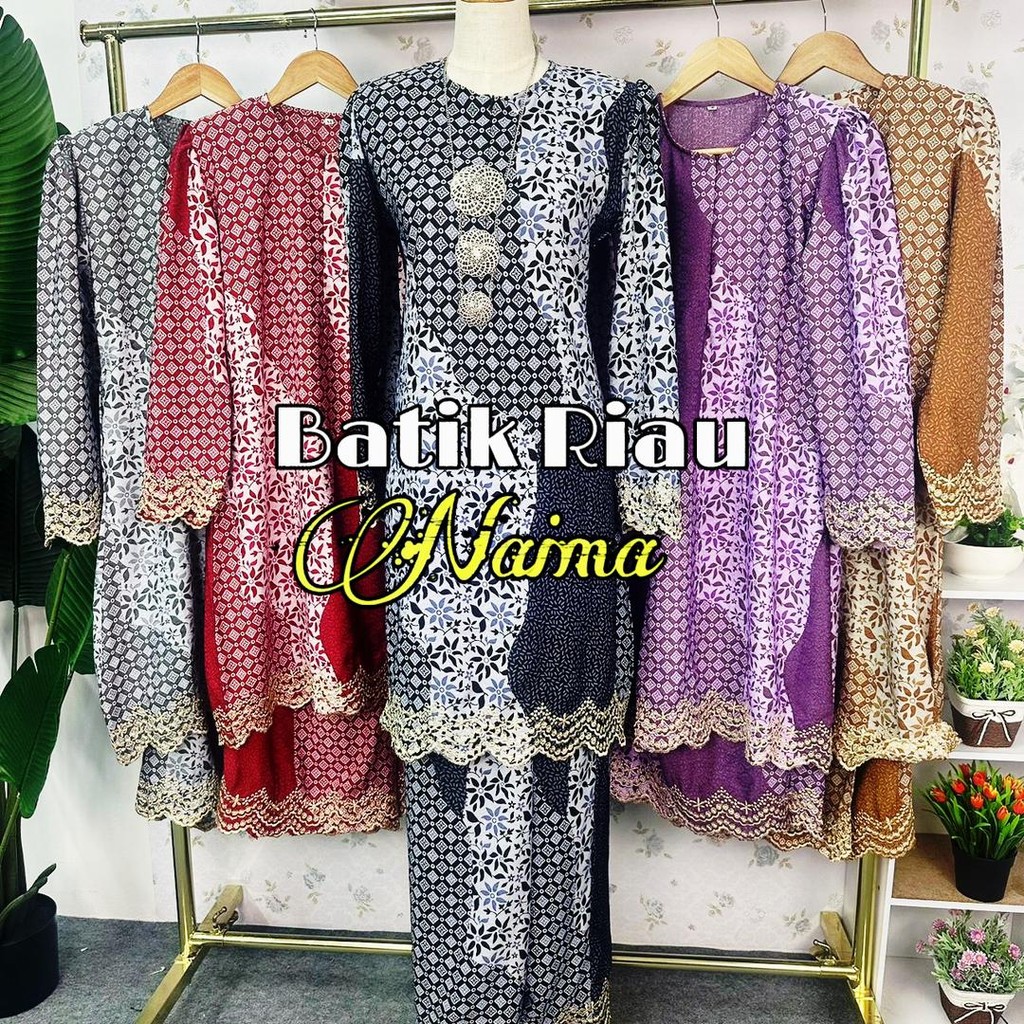 NEW! KURUNG BATIK RIAU SULAM NAIMA PLUS SAIZ S TO 5XL Wanita Silk ...