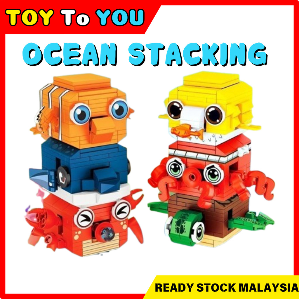 Building Blocks Movable Sea Animals Children Educational Assembling Sea ...