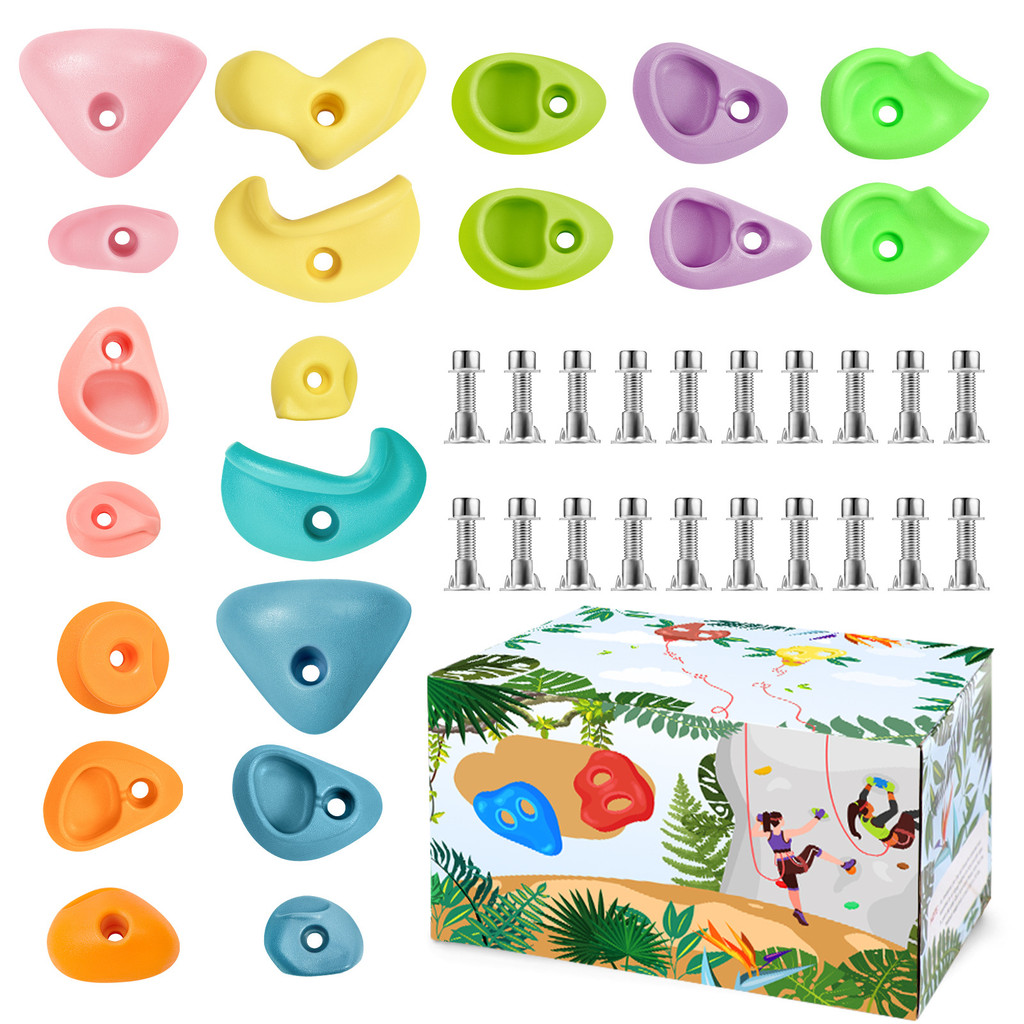 20pcs Children's climbing wall climbing rock outdoor climbing pivot ...