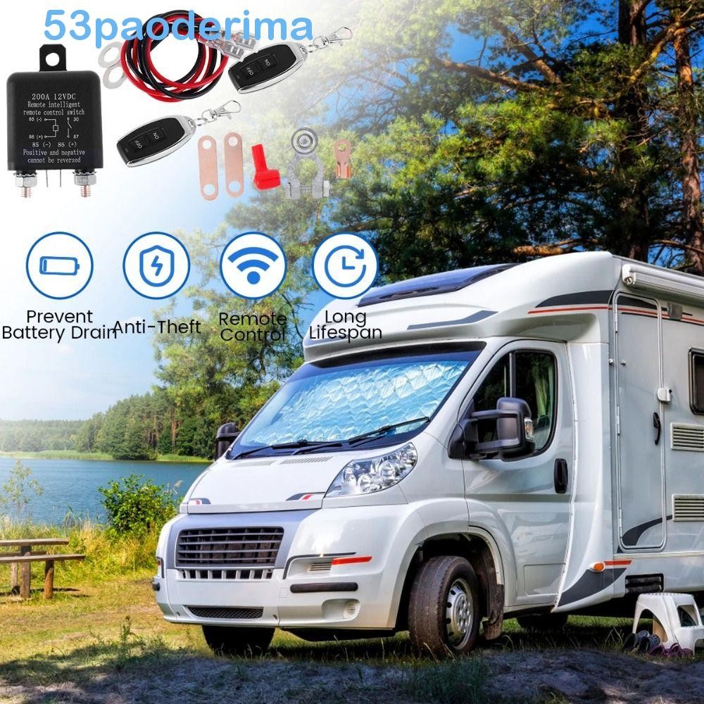 PAODERIMA Battery Relay Switch, Anti-Theft 12V 200A Car Battery ...