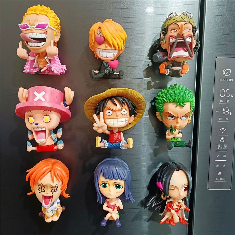 One Piece q Version Figure Magnetic Stickers Creative Cartoon Luffy ...