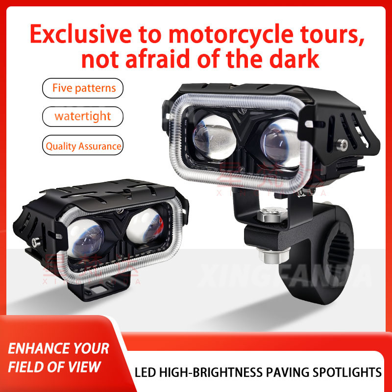 Motorcycle Strong Spotlight LED Super Bright with Flashing Electric ...