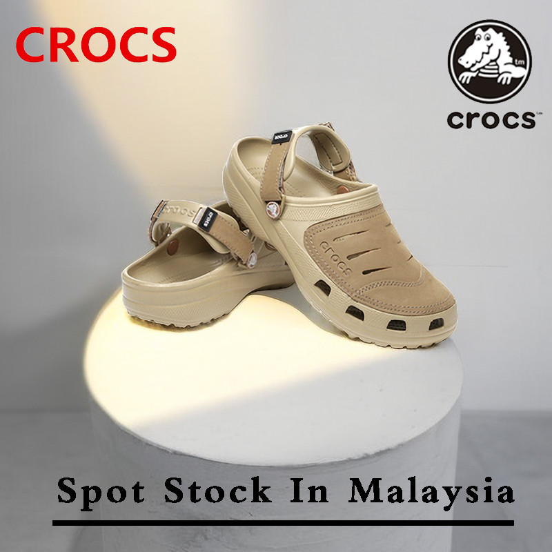 Crocs Mens Yukon Clog Half leather Outdoor Beach Recreation Beach ...