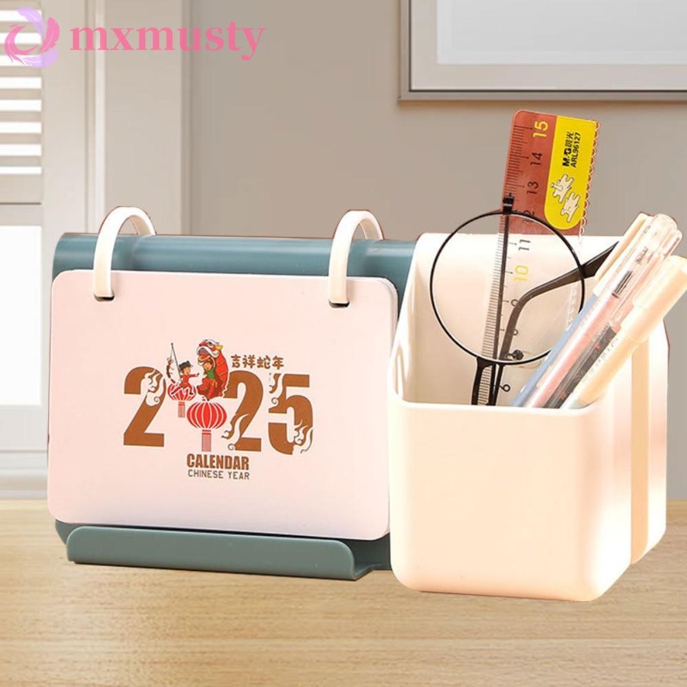 MXMUSTY Multi-function Desk Calendar, Creative Plastic Standing Desk ...