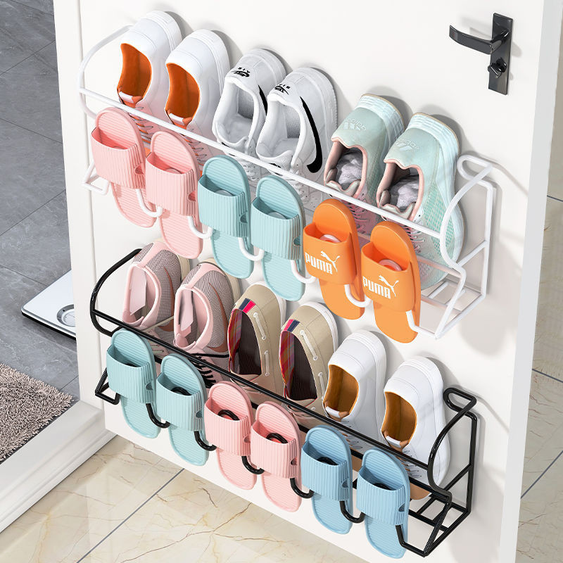 Ready Stock Perforation-Free behind door shoe rack simple door ...