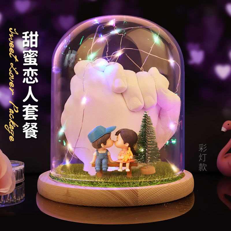 Couple Hand Mask Hand Model Plaster Powder Plaster 520diy Valentine's ...