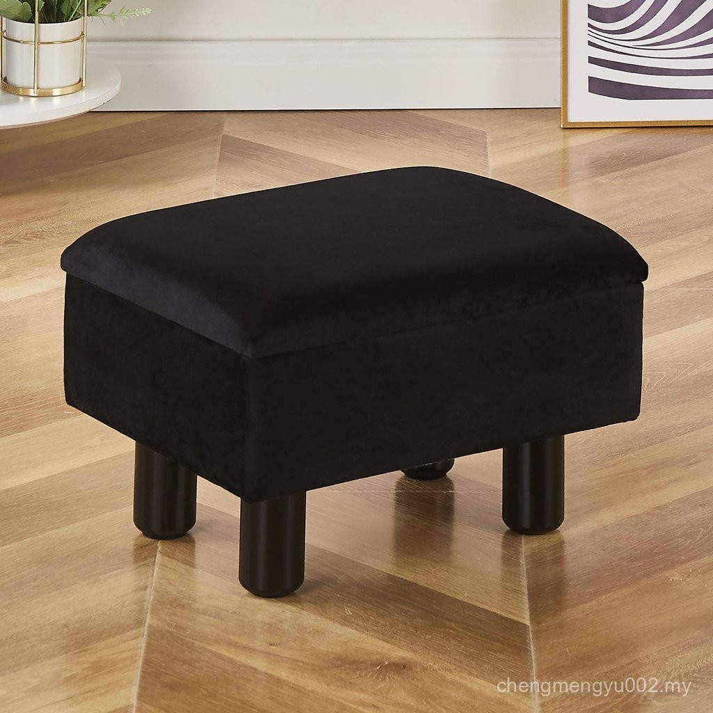 Kaki kaki Ottomans Linen Footrest Storage Ottoman Step Stool Seat ...