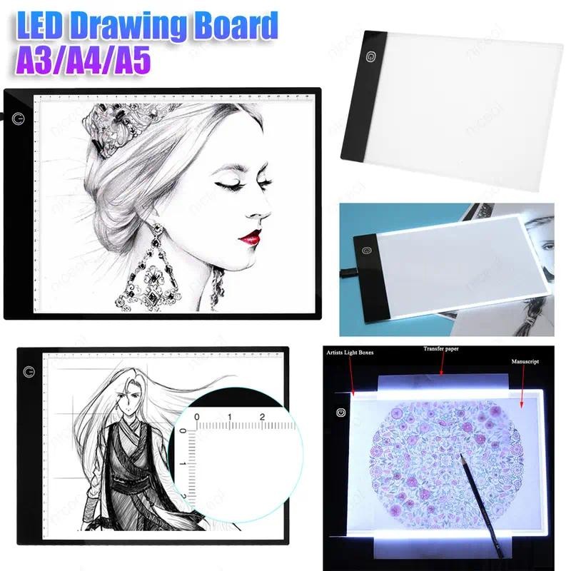 A4/A5 LED Drawing Tablet Digital Graphics Pad USB LED Light Box Copy Board Electronic Art ...