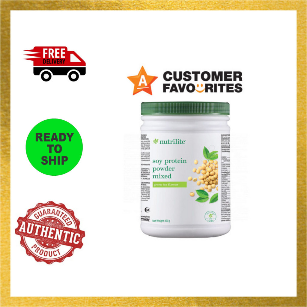 New Nutrilite Soy Protein Drink Mix - Green Tea Flavor 450g | Shopee ...